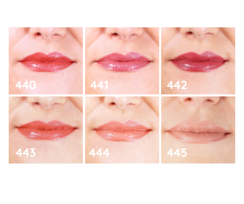 Lip Ink Shades 440-445 Visualised - Zao Makeup UK
