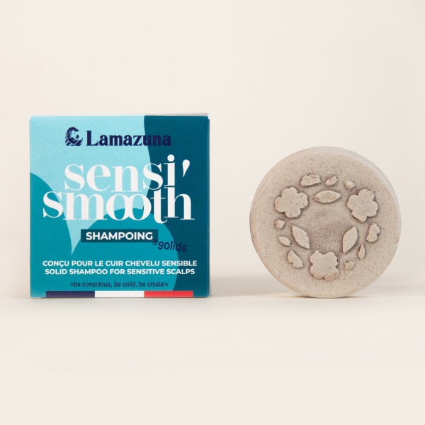 Lamazuna Sensi'Smooth Solid Shampoo for Sensitive Scalps - Zao Makeup UK